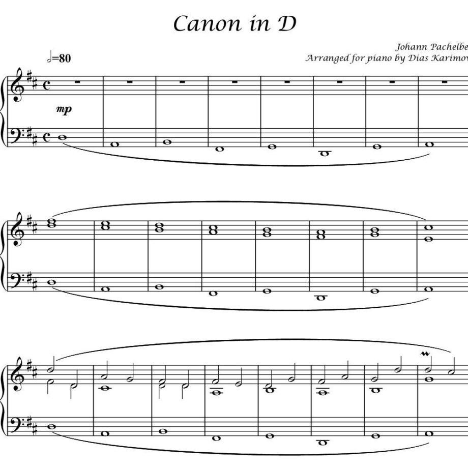 Canon in D | Easy Beginner Piano Course | PDF